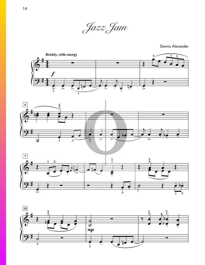 Jazz Jam (Dennis Alexander) Piano Sheet Music - OKTAV