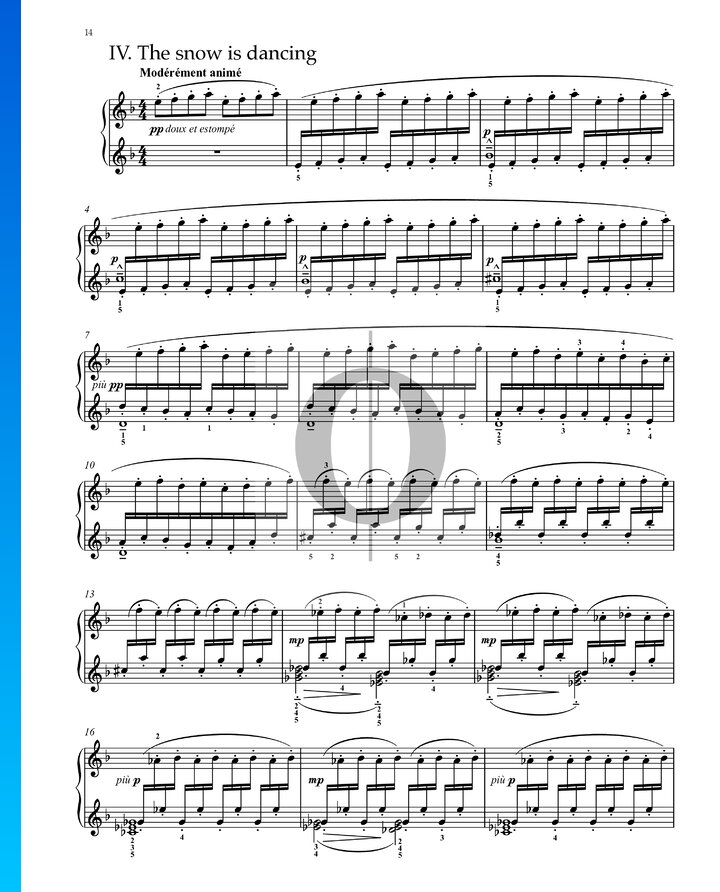 Children’s Corner: 4. The Snow Is Dancing (Claude Debussy) Piano Sheet ...