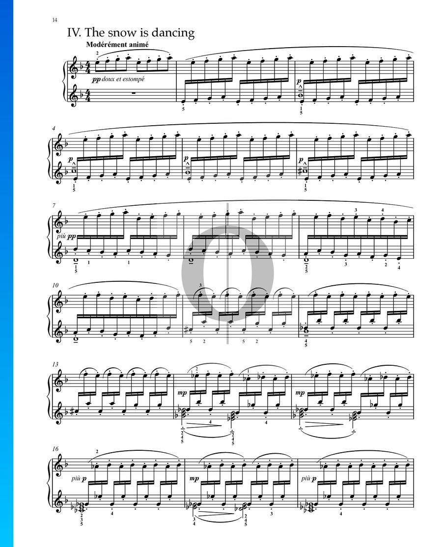Children’s Corner: 4. The Snow Is Dancing (Claude Debussy) Piano Sheet ...