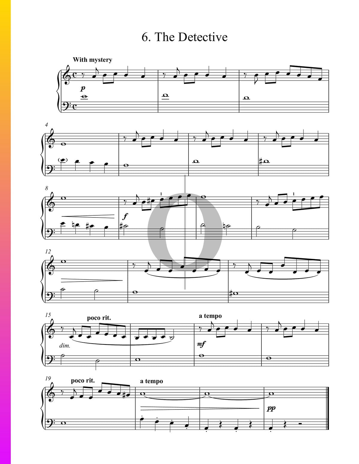 The Detective (Pam Wedgwood) Piano Sheet Music - OKTAV