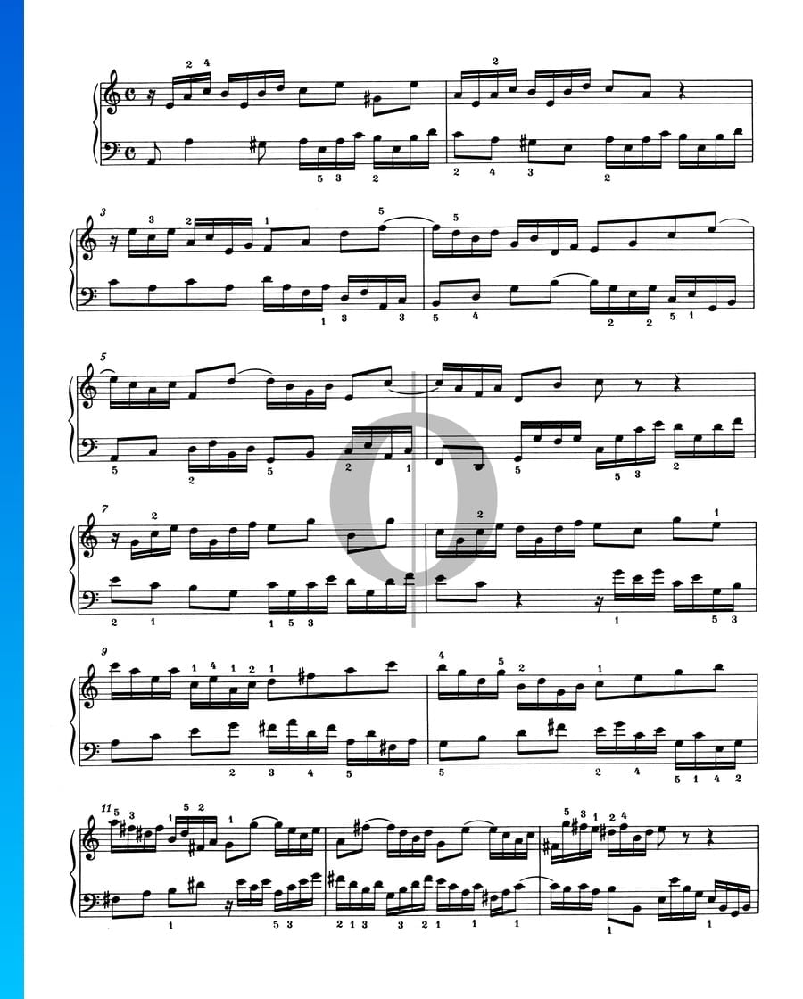 Invention 13, BWV 784 (Johann Sebastian Bach) Piano Sheet Music - OKTAV