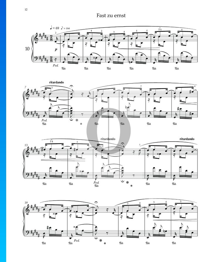 Scènes d'enfants, Op. 15 No. 10: Presque trop sérieusement » Robert Schumann - Partitions de ...