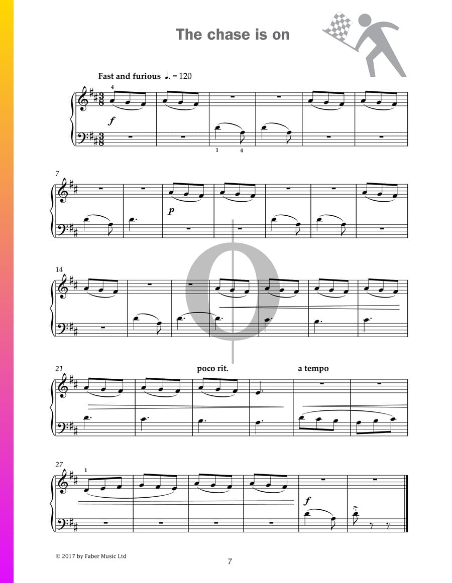 The chase is on (Paul Harris) Piano Sheet Music - OKTAV