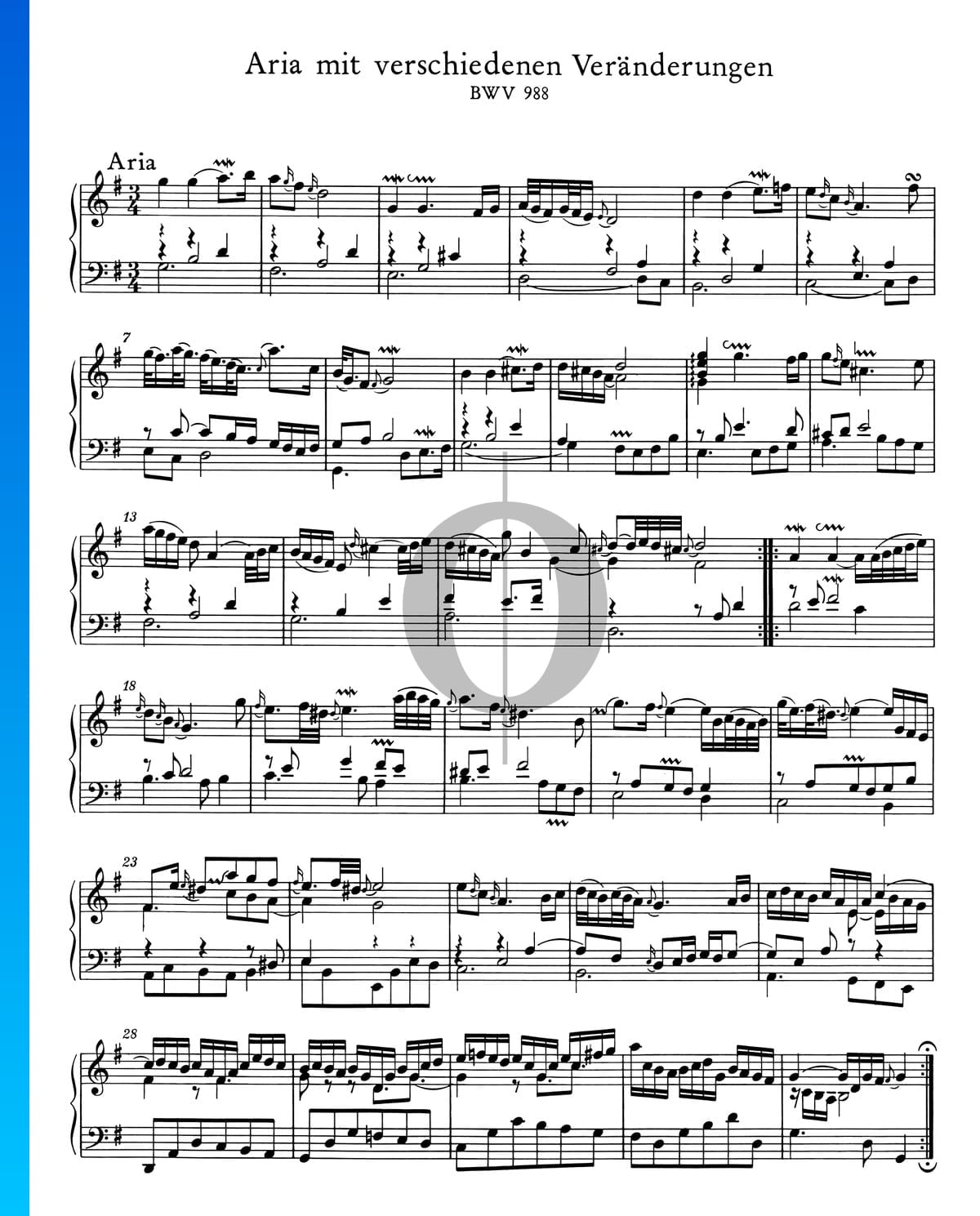 Variaciones Goldberg, BWV 988: 1. Aria » Johann Sebastian Bach ...