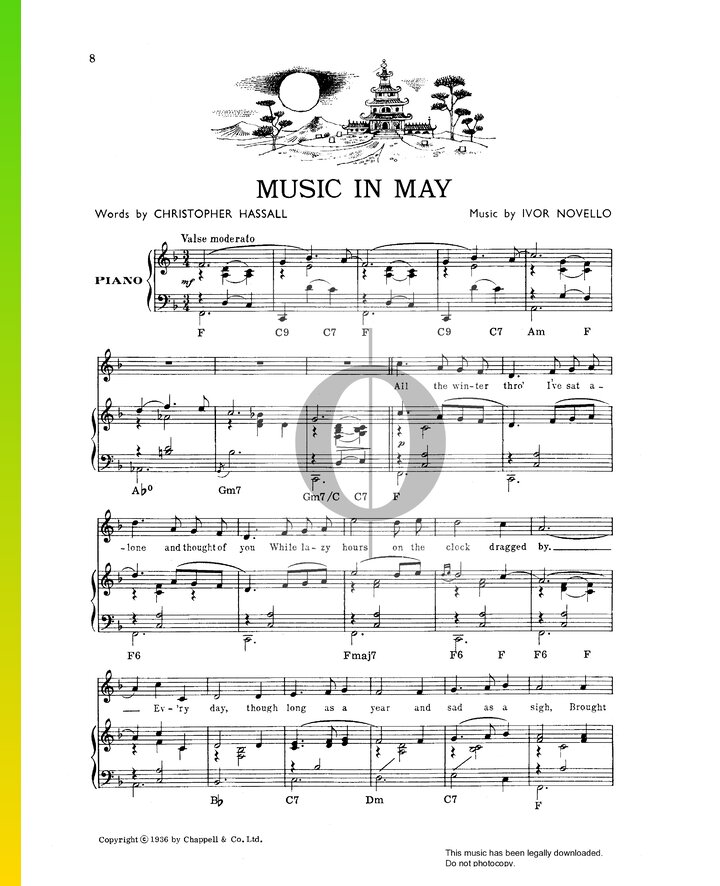 Music In May (Ivor Novello) Piano Sheet Music - OKTAV