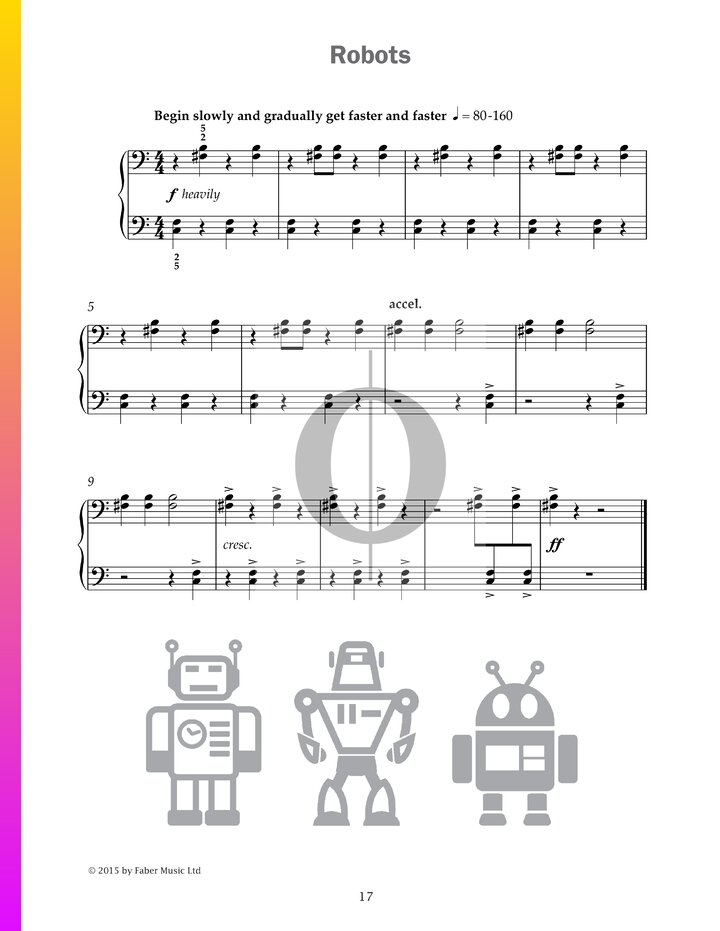 Robots (Paul Harris) Piano Sheet Music - OKTAV