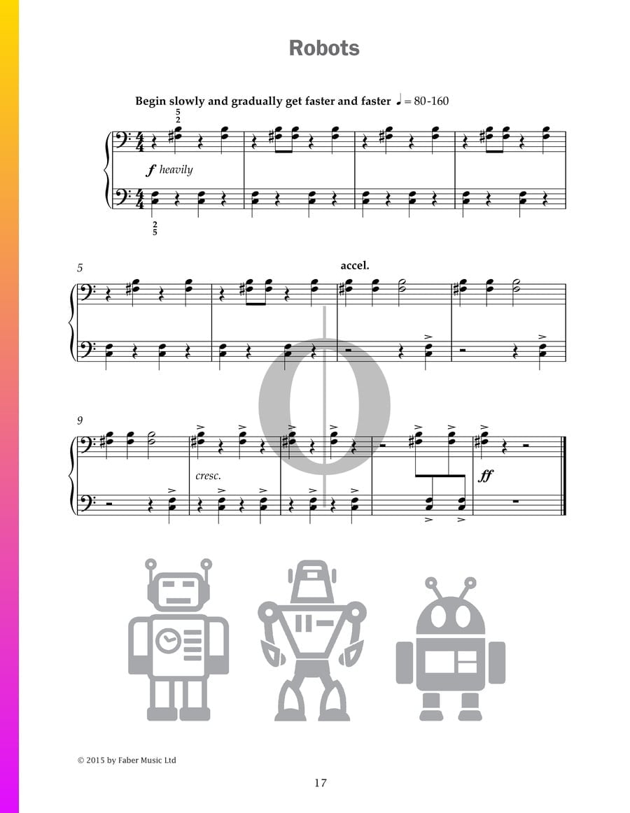 Robots (Paul Harris) Piano Sheet Music - OKTAV