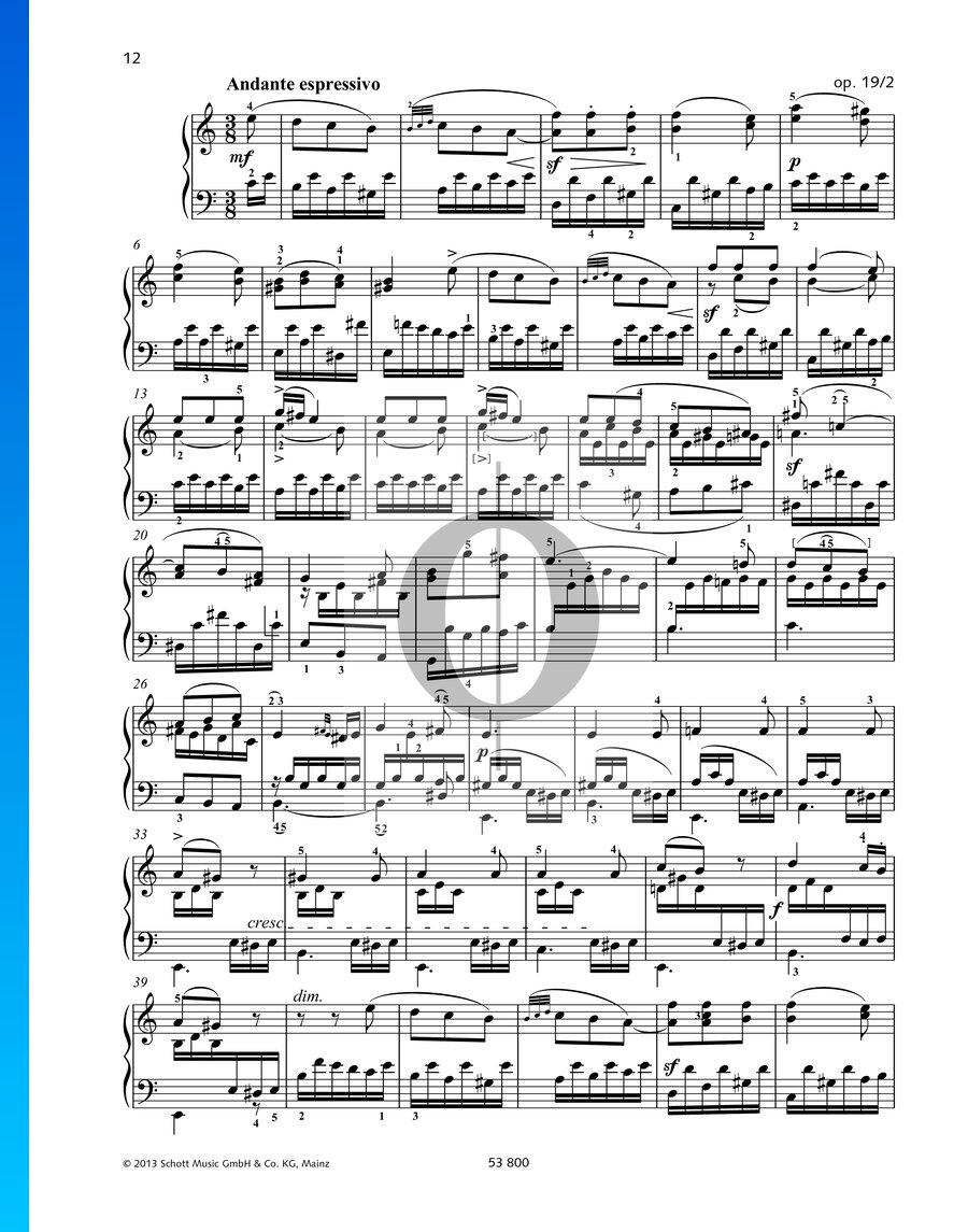 Song Without Words, Op. 19 No. 2 (Felix Mendelssohn Bartholdy) Piano ...