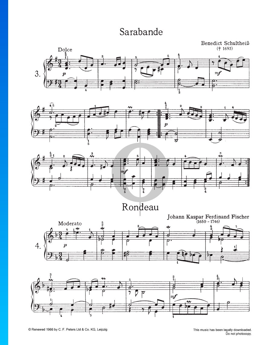 Suite in G Minor, Op. 2 No. 7 : 3. Rondeau » Johann Caspar Ferdinand ...