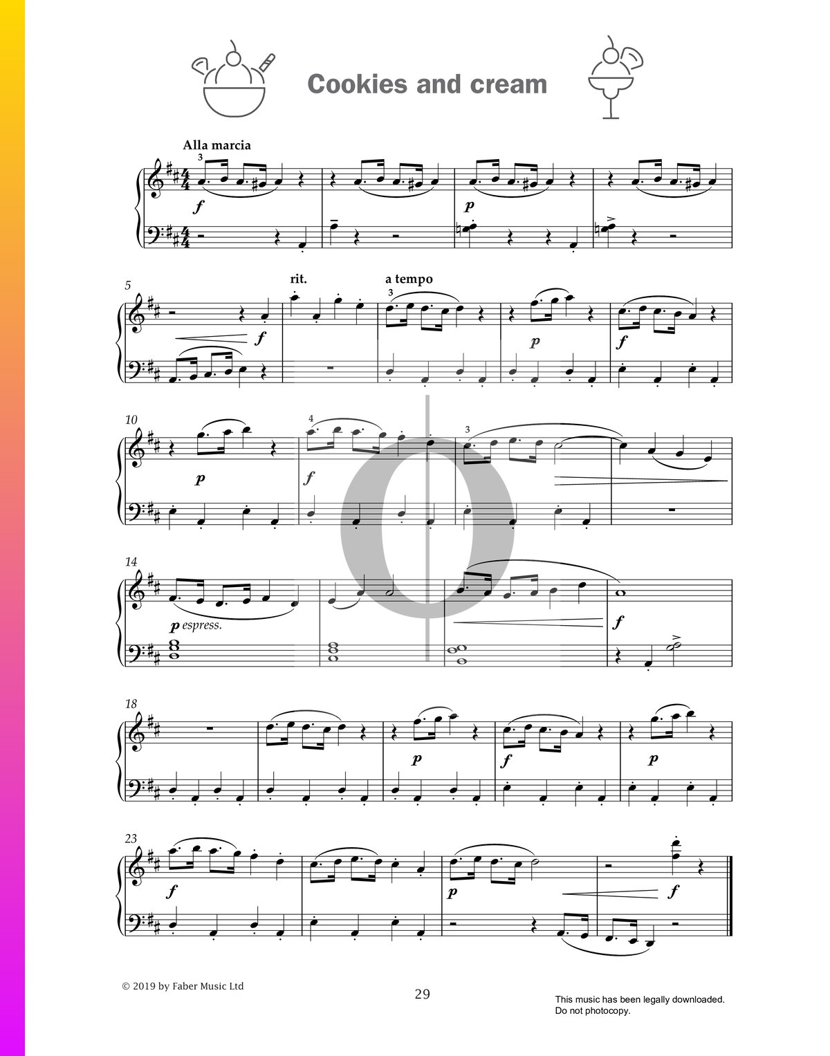 Cookies And Cream (Paul Harris) Piano Sheet Music - OKTAV
