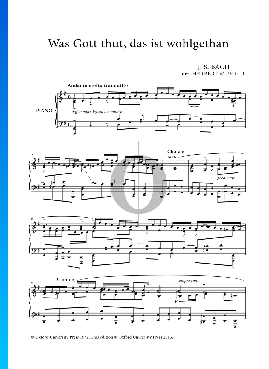 Was Gott thut, das ist wohlgethan (What God hath done is rightly done ...