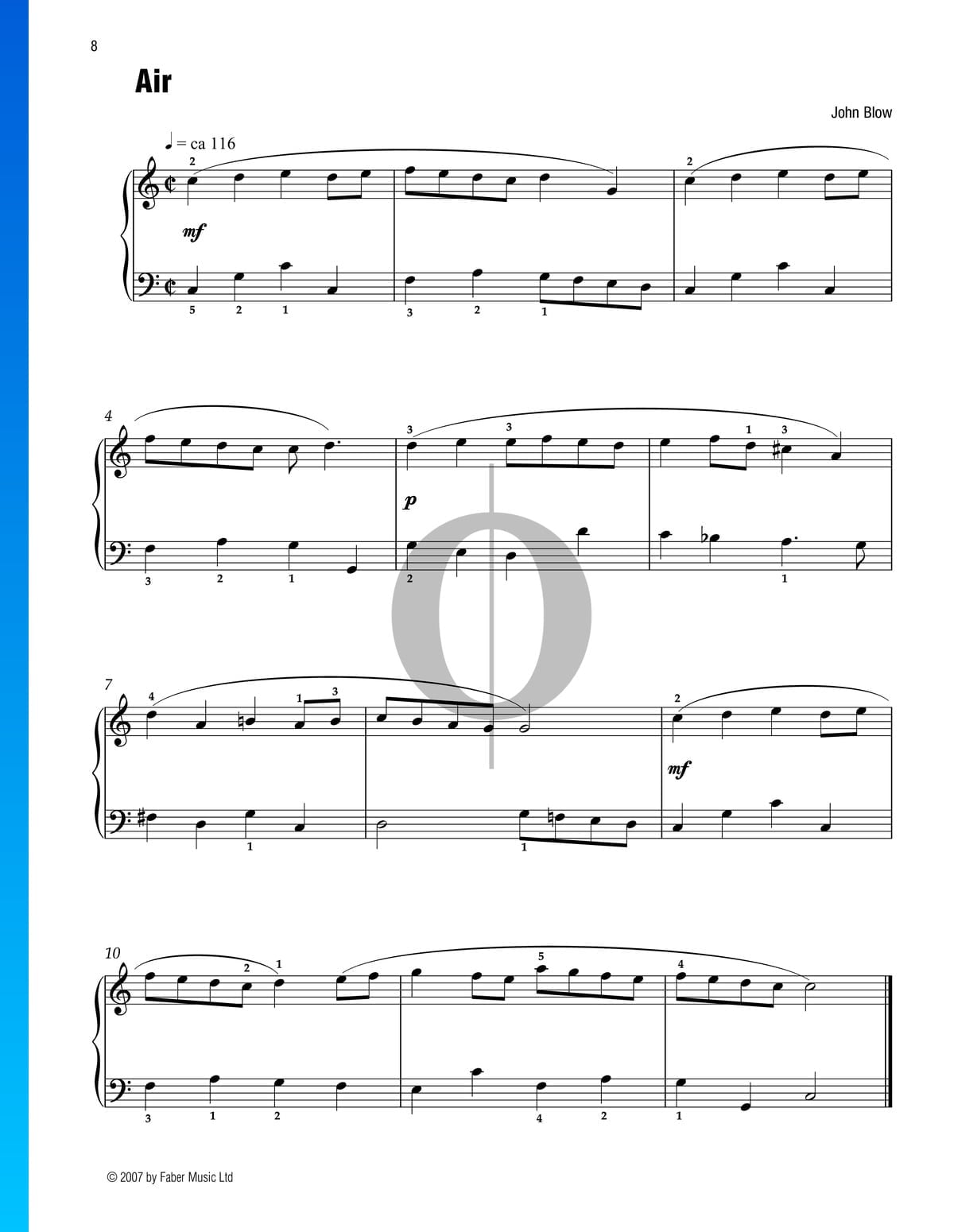 Air (John Blow) Piano Sheet Music - OKTAV