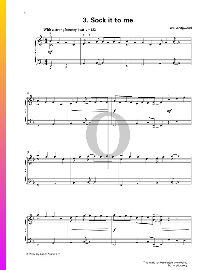 Sock It To Me (Pam Wedgwood) Piano Sheet Music - OKTAV