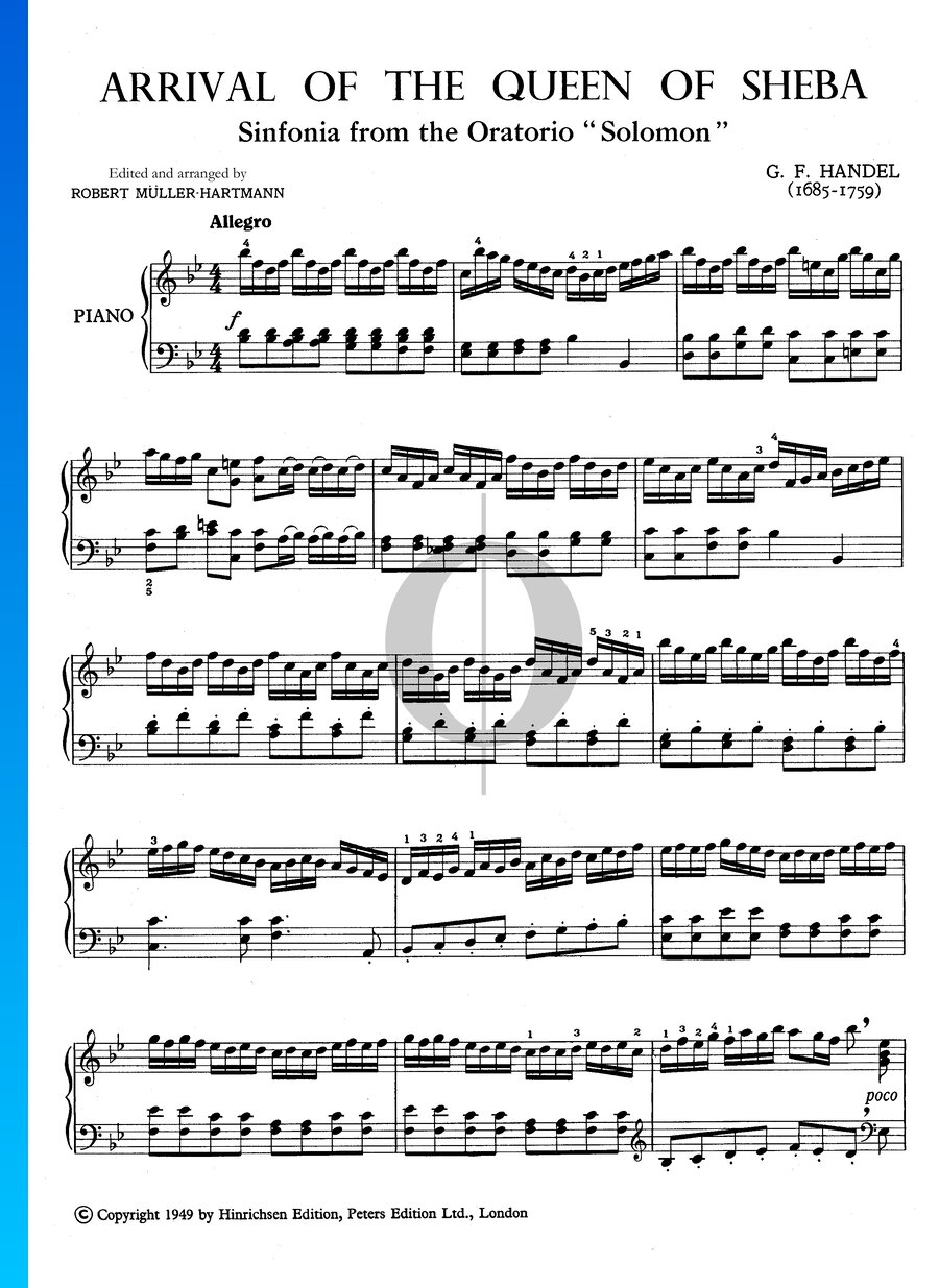 Solomon, HWV 67: 3. Arrival of the Queen of Sheba (Georg Friedrich ...