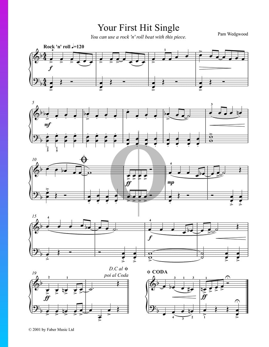 Your First Hit Single (Pam Wedgwood) Piano Sheet Music - OKTAV
