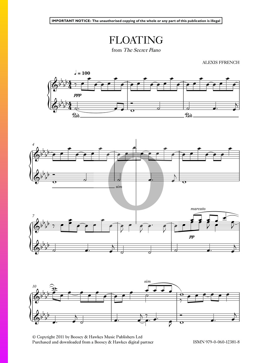 Floating (Alexis Ffrench) Piano Sheet Music - OKTAV