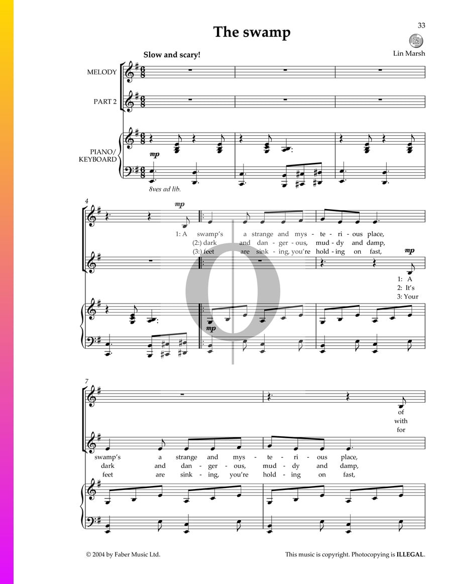 The Swamp (Lin Marsh) Piano Sheet Music - OKTAV