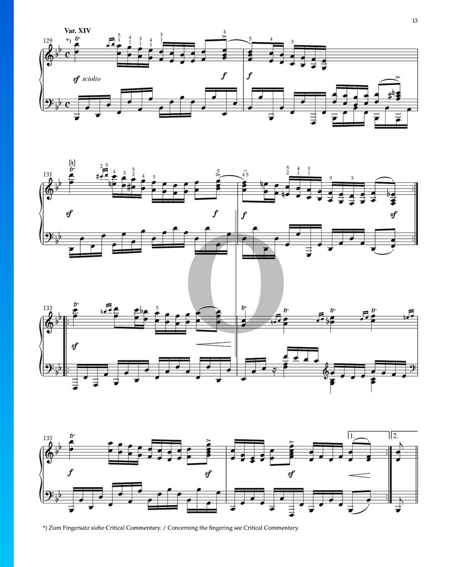 Variations and Fugue on a Theme by Handel, Op. 24: Variation XIV ...