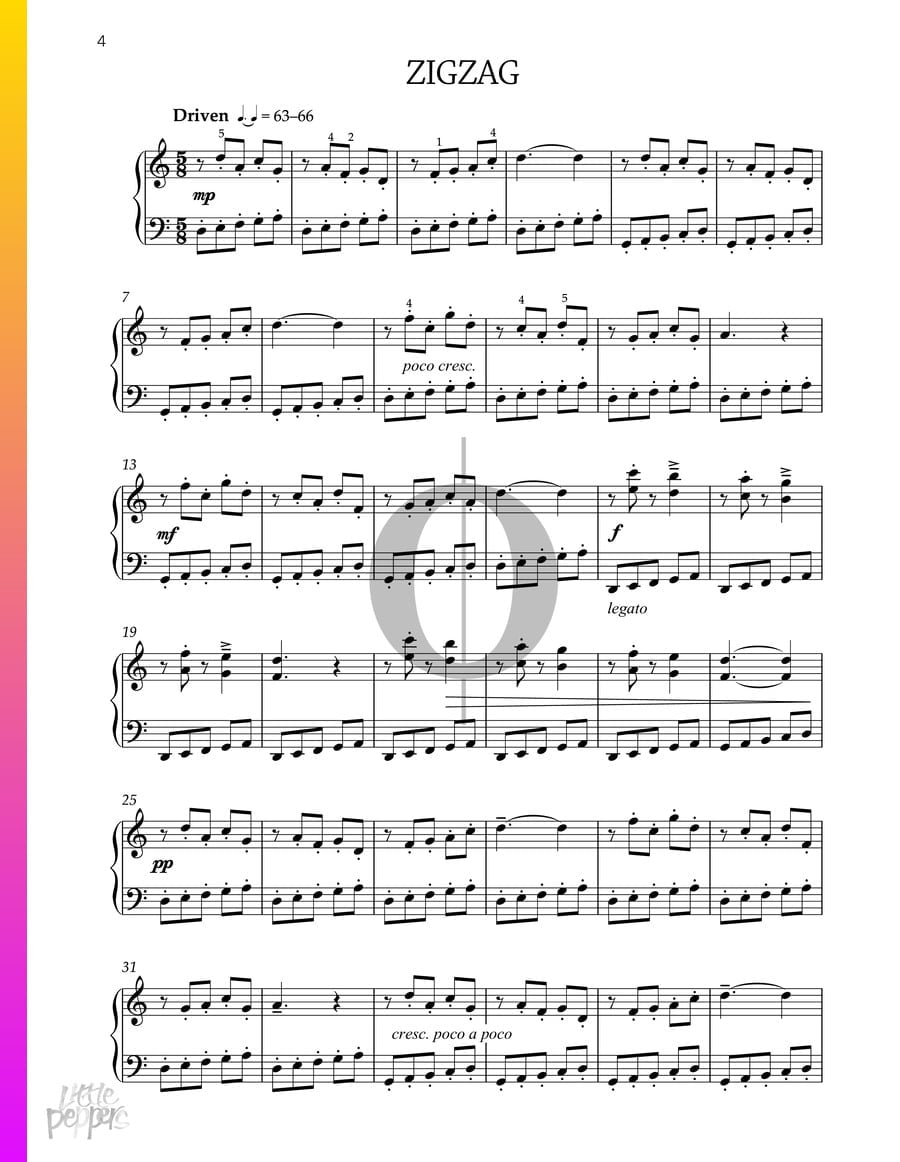 Zigzag (Elissa Milne) Piano Sheet Music - OKTAV