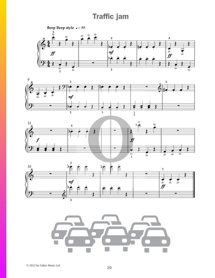Traffic jam (Paul Harris) Piano Sheet Music - OKTAV
