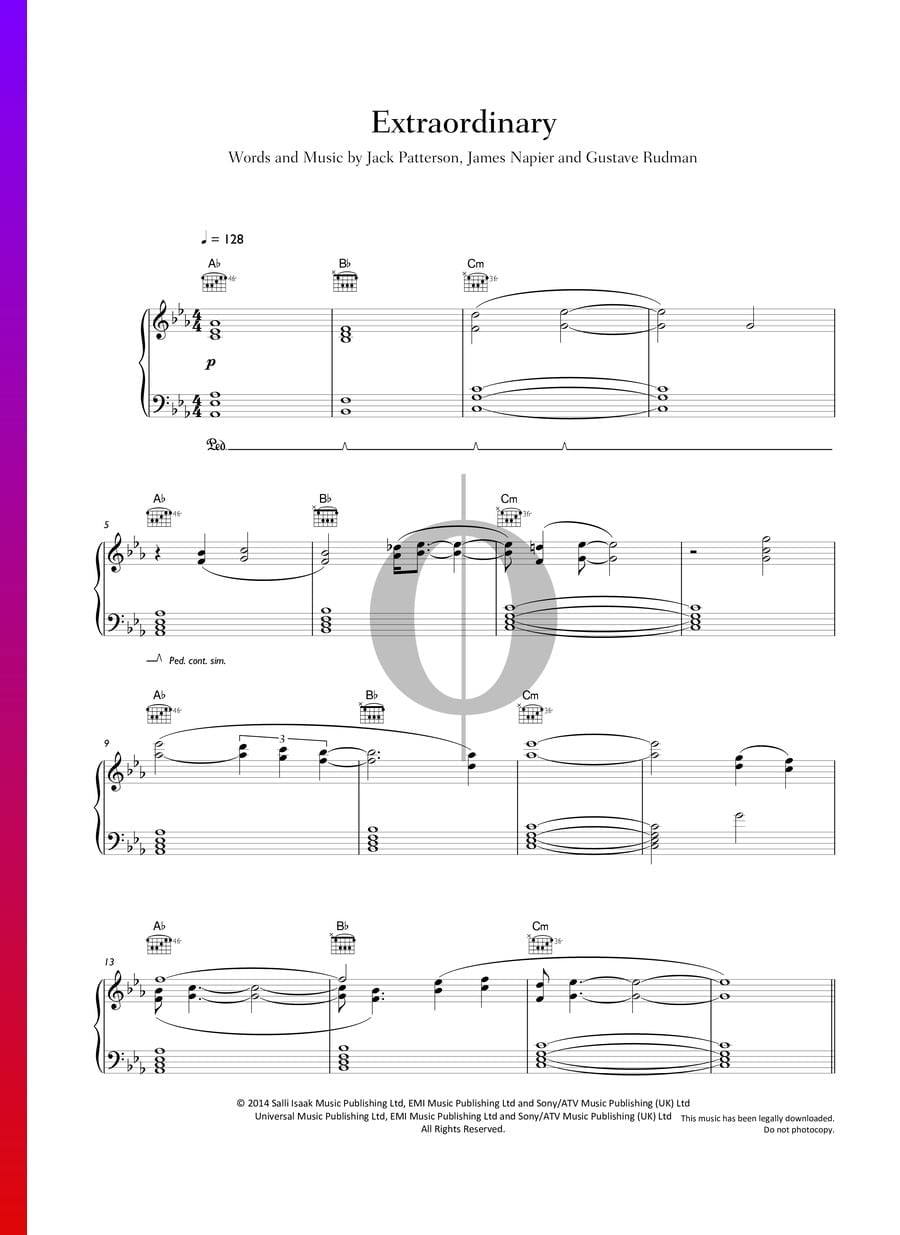 Extraordinary (Clean Bandit, Sharna Bass) Piano Sheet Music - OKTAV