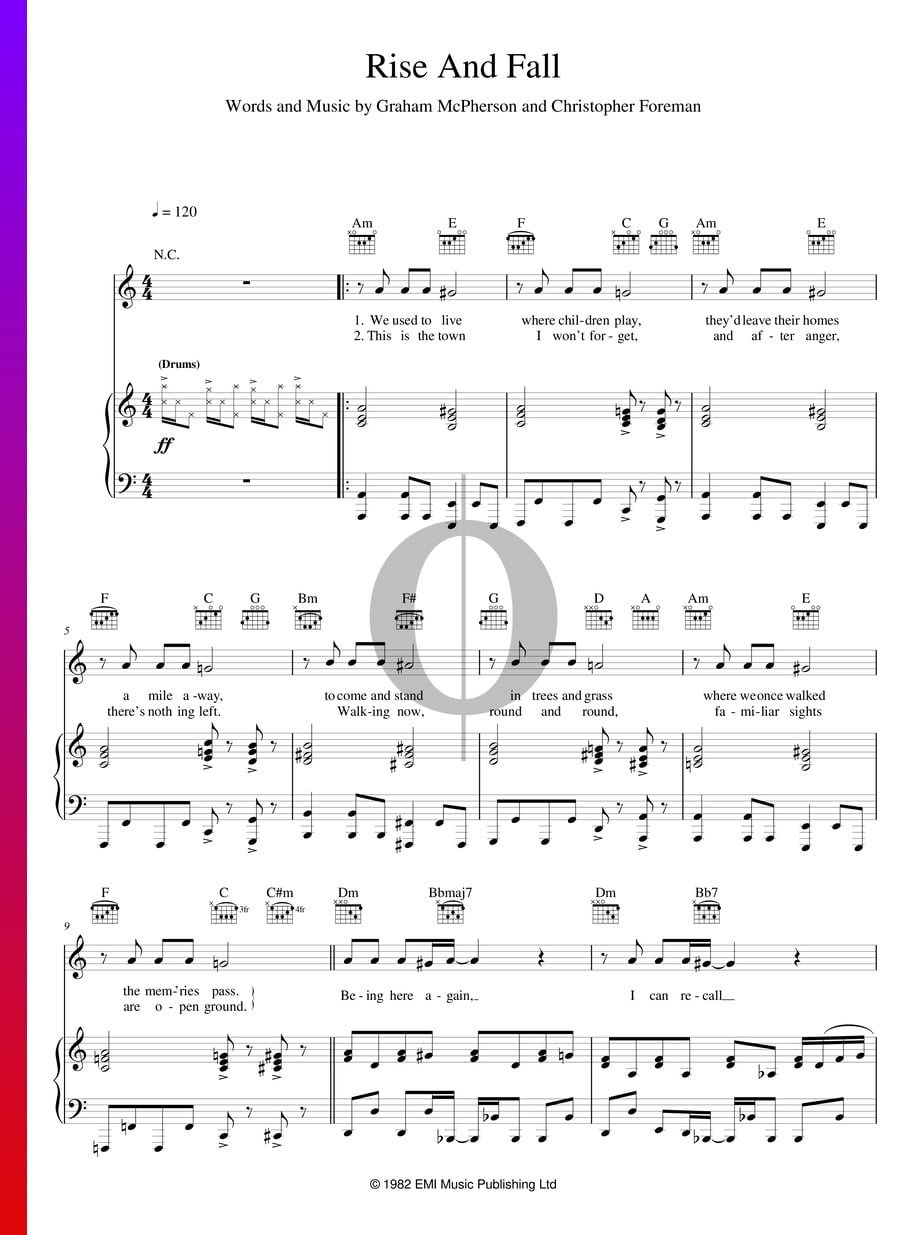 Rise And Fall (Madness) Piano Sheet Music - OKTAV