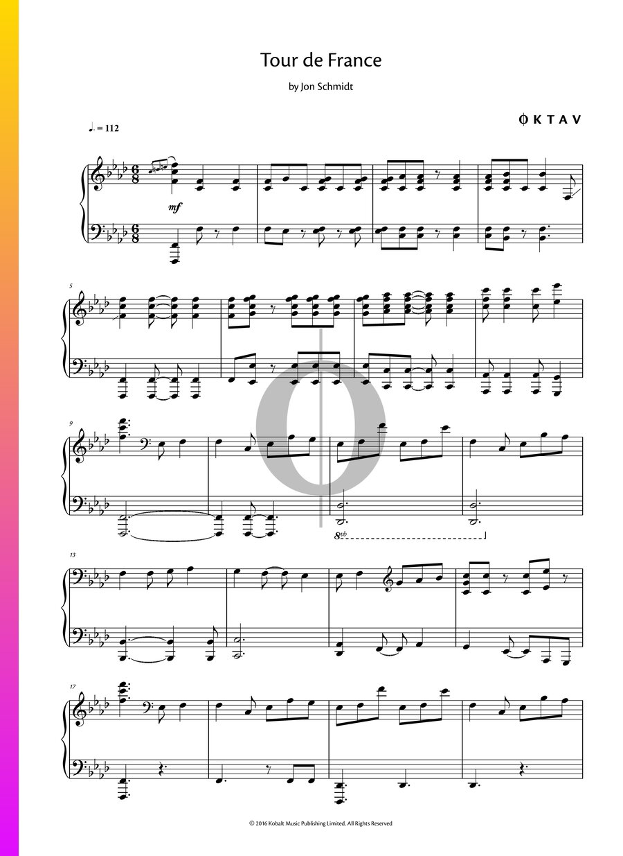 Tour De France (The Piano Guys) Piano Sheet Music - OKTAV
