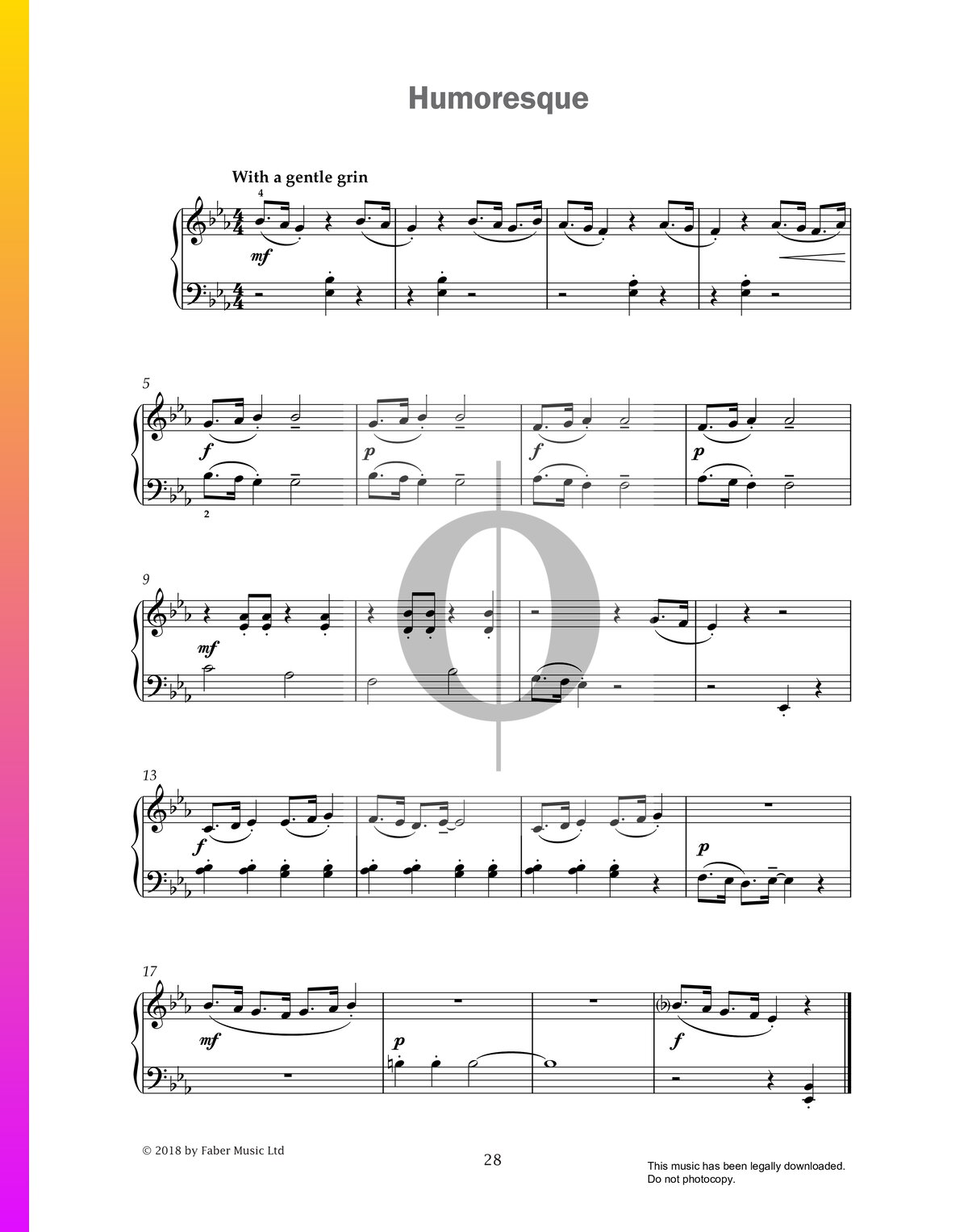 Humoresque (Paul Harris) Piano Sheet Music - OKTAV