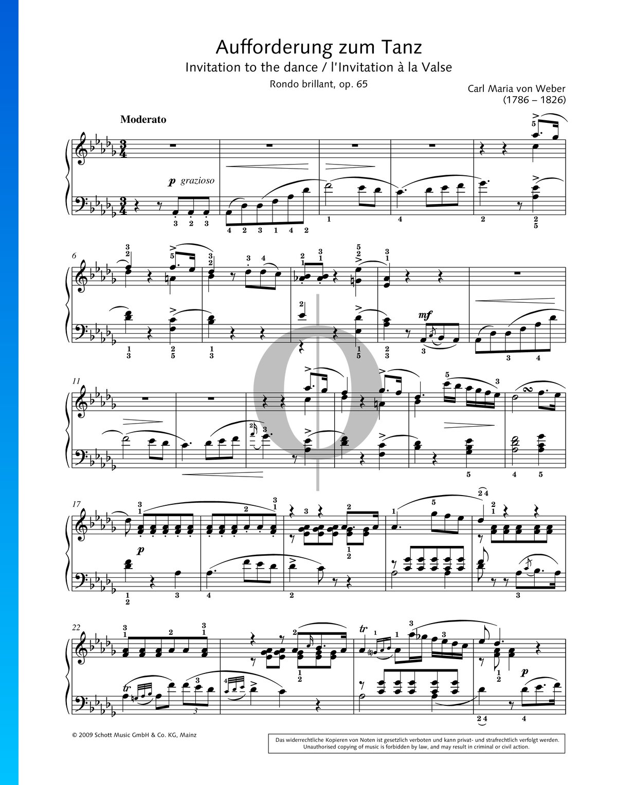 Partition Invitation à la danse, op. 65 » Carl Maria von Weber (Piano ...