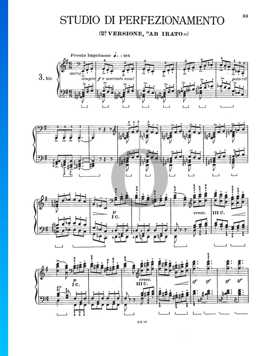 Perfect Etude, S. 142 (Morceau de salon) - Version Nr. 2 Klaviernoten ...
