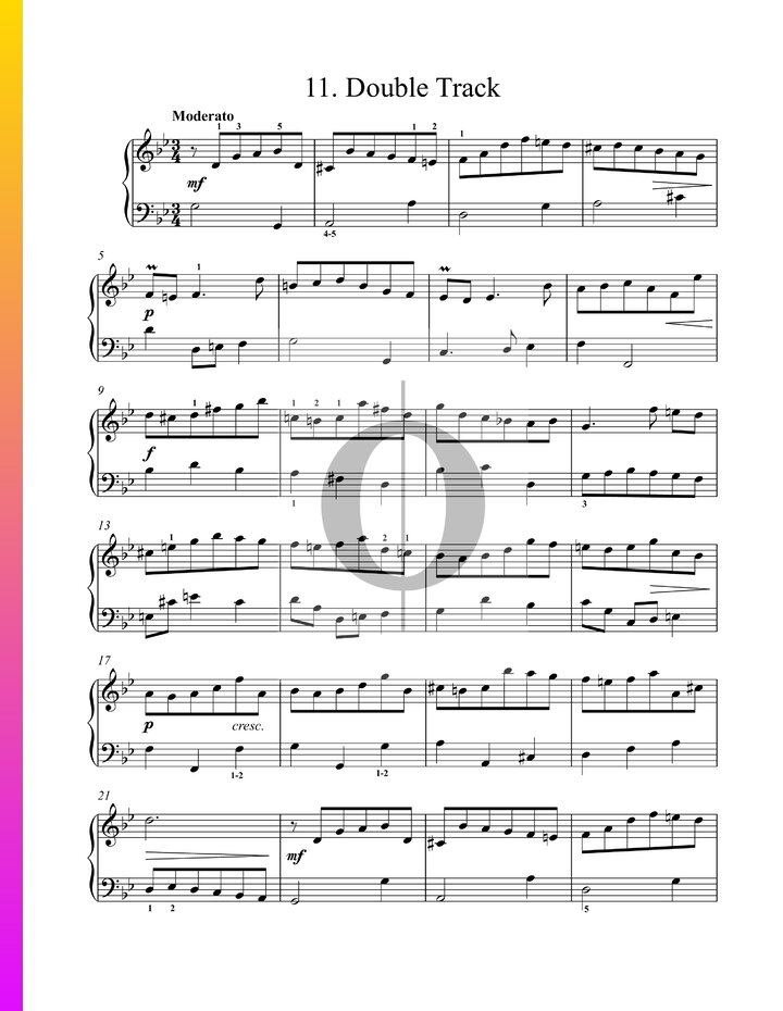 Double Track (Pam Wedgwood) Piano Sheet Music - OKTAV