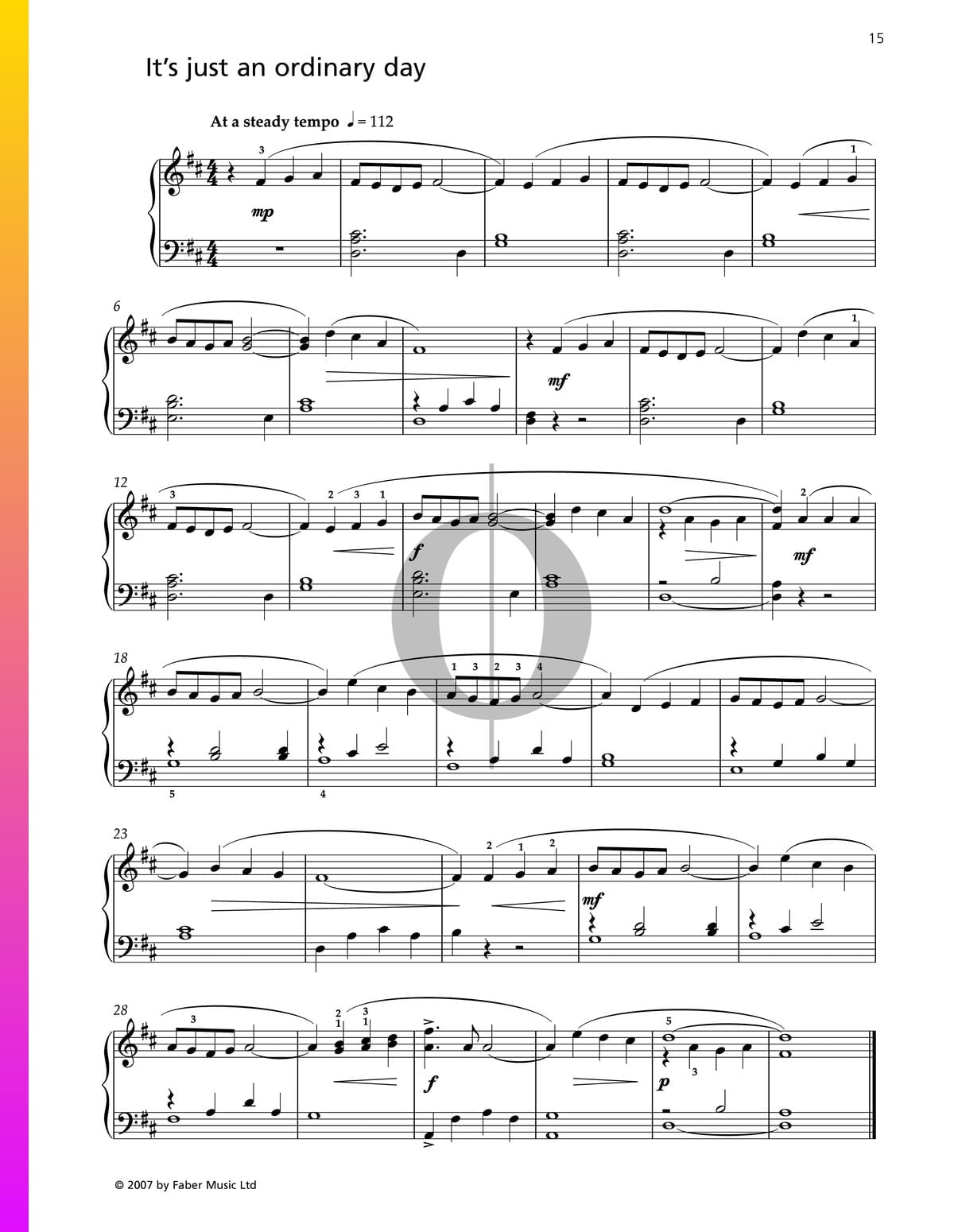 It's Just An Ordinary Day door Pam Wedgwood | piano bladmuziek ...