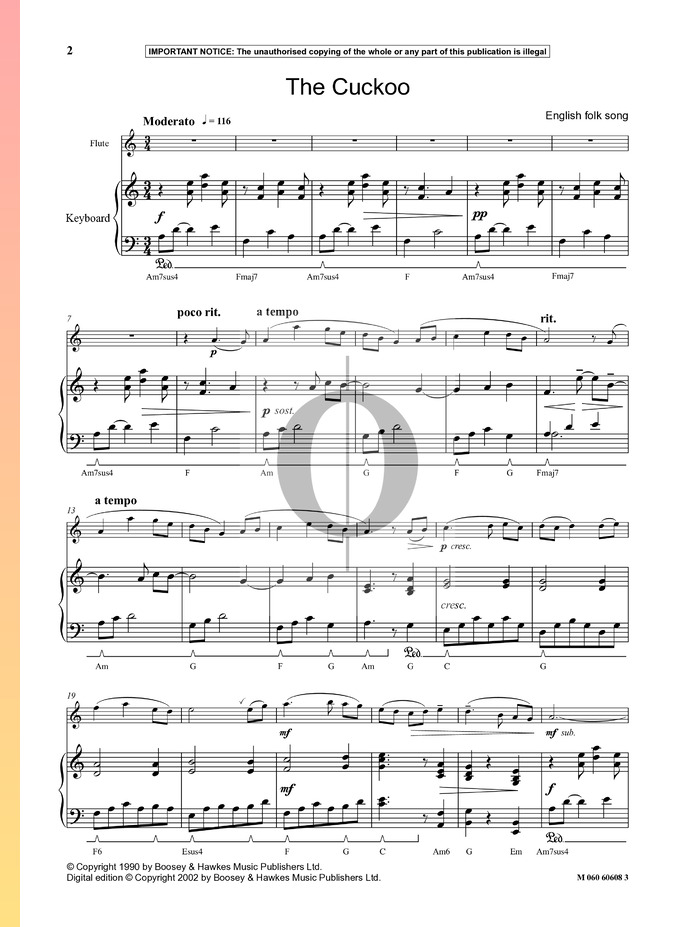 14 "Traditional Folk" Genre Sheet Music Downloads (PDF) & Streaming - OKTAV