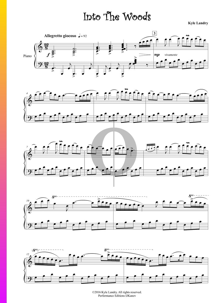 Into the Woods (Kyle Landry) Piano Sheet Music - OKTAV