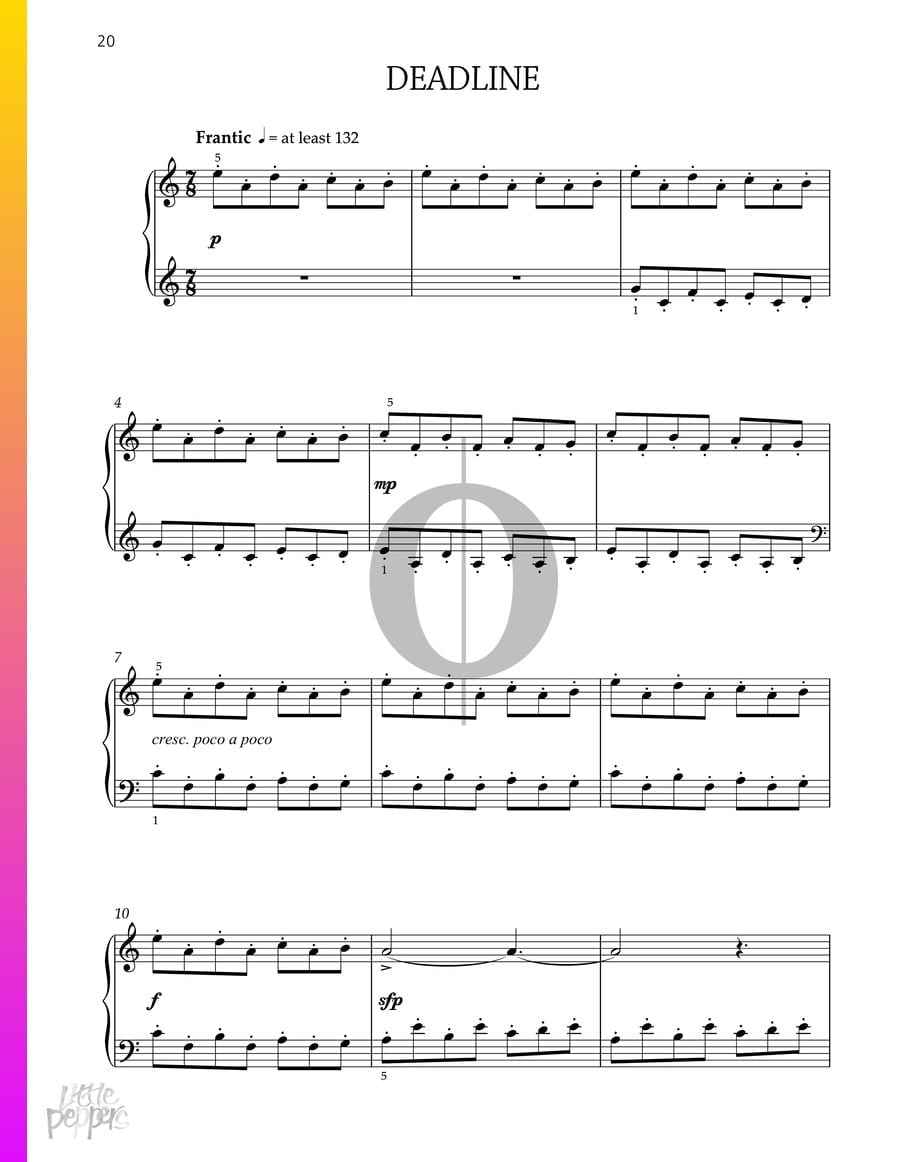 Deadline (Elissa Milne) Piano Sheet Music - OKTAV