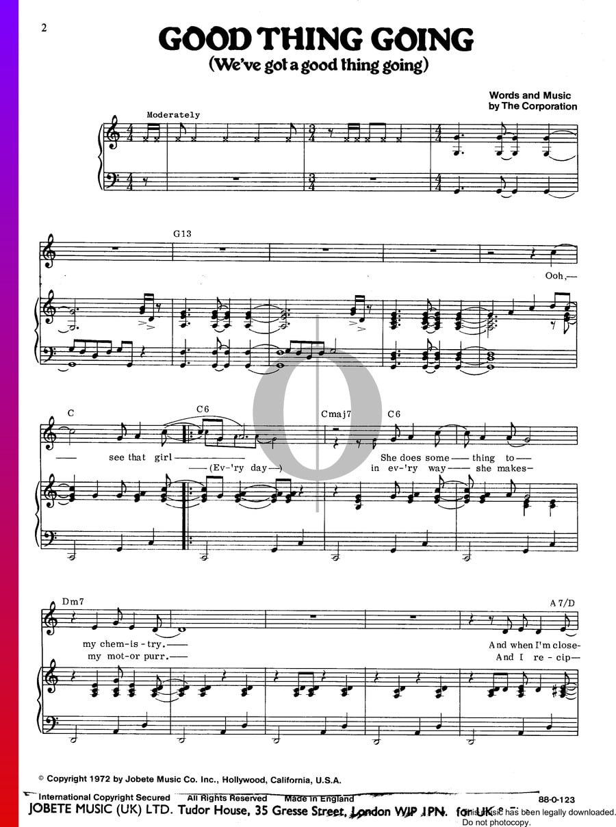 Good Thing Going (Michael Jackson) Piano Sheet Music - OKTAV
