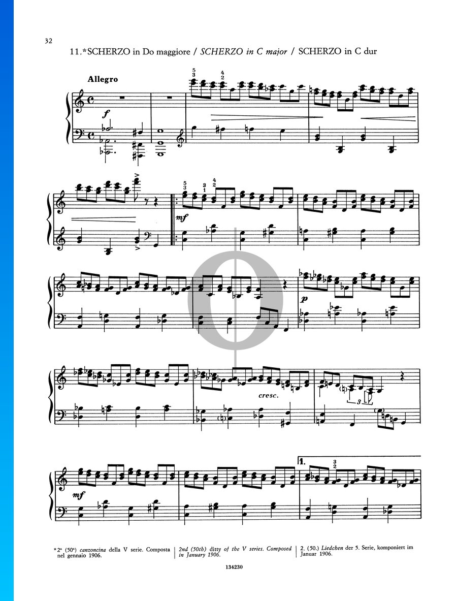 Little Songs, Series 5: No. 2 Scherzo in C Major (Sergei Prokofiev ...