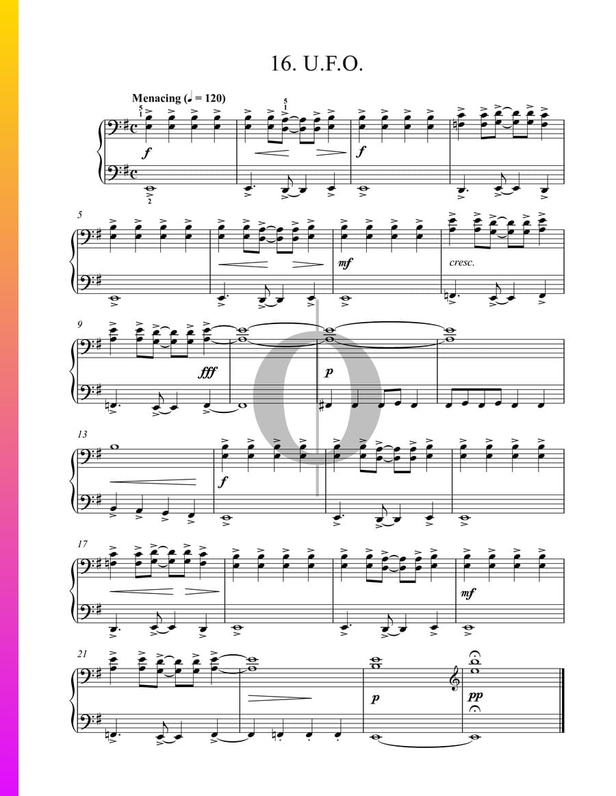 U.F.O. (Pam Wedgwood) Piano Sheet Music - OKTAV