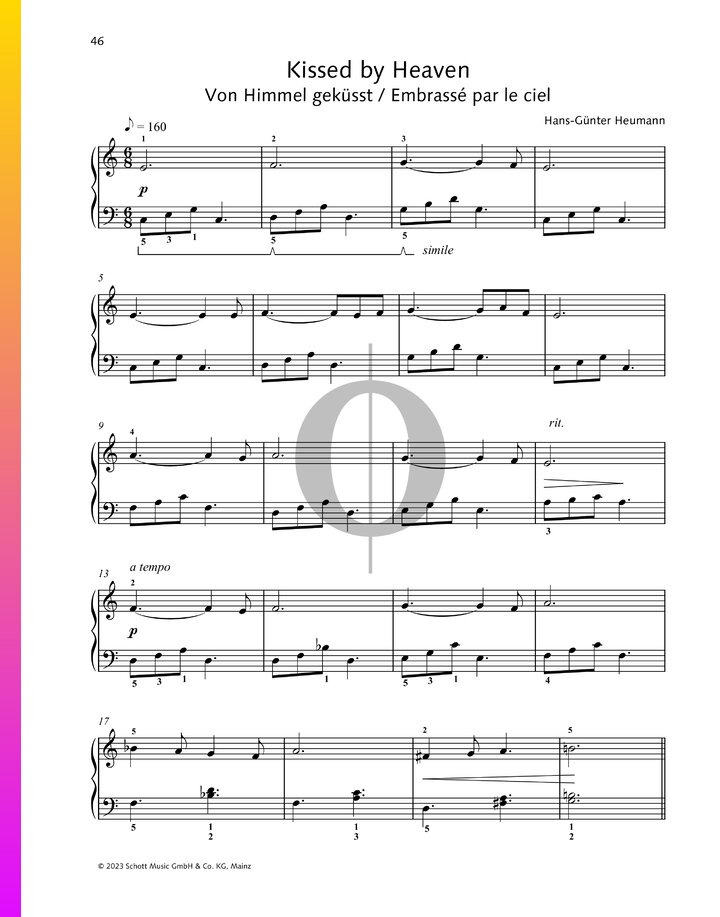 Kissed by Heaven (Hans-Günter Heumann) Piano Sheet Music - OKTAV