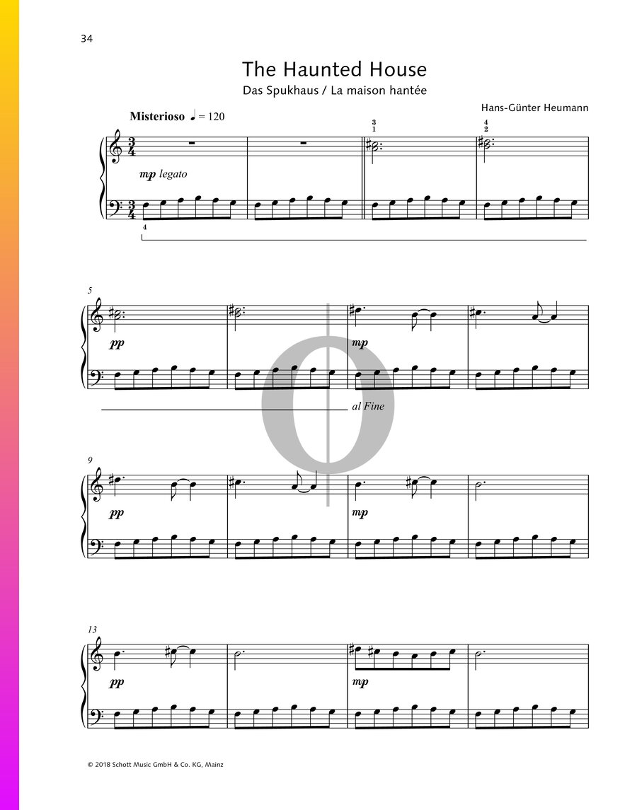 The Haunted House (Hans-Günter Heumann) Piano Sheet Music - OKTAV