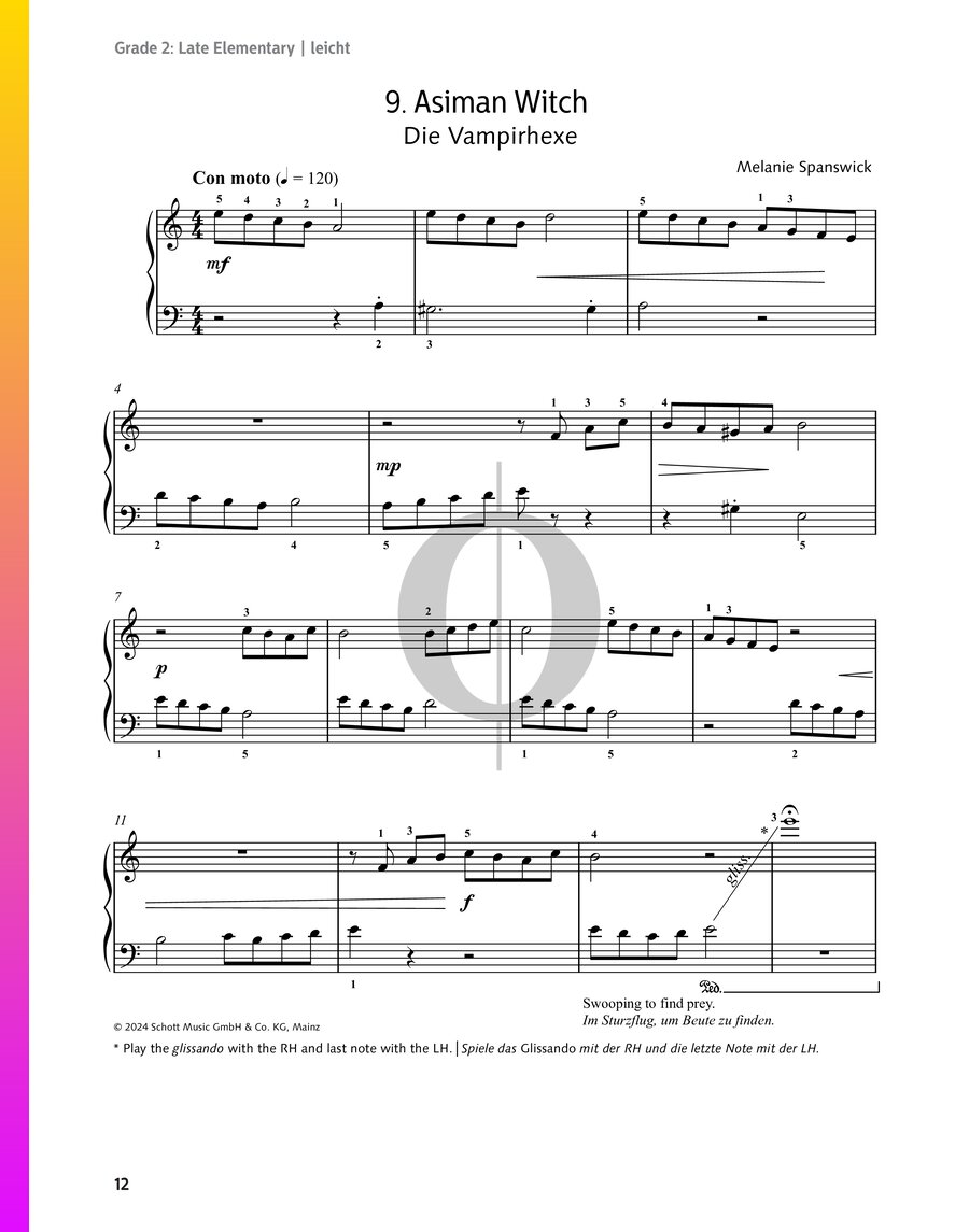Asiman Witch (Melanie Spanswick) Piano Sheet Music - OKTAV