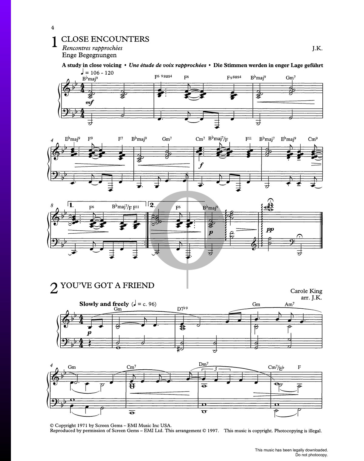 Close Encounters (John Kember) Piano Sheet Music - OKTAV
