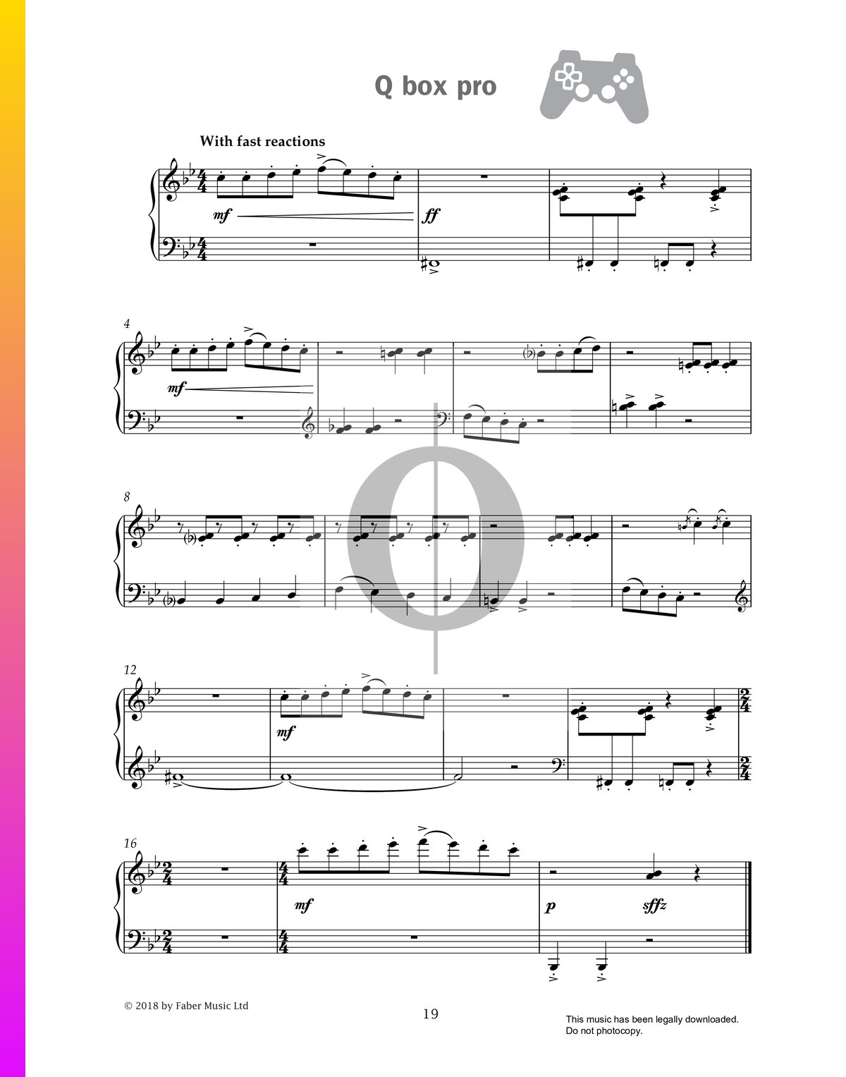 Q Box Pro (Paul Harris) Piano Sheet Music - OKTAV