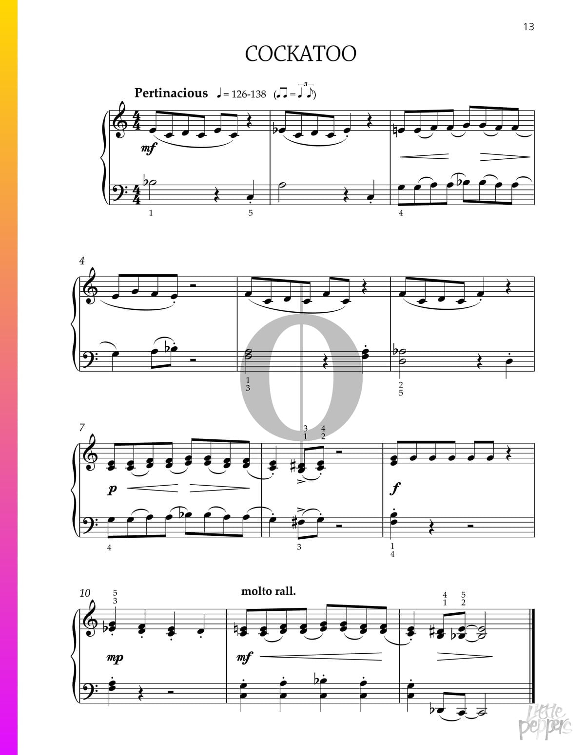 Cockatoo (Elissa Milne) Piano Sheet Music - OKTAV