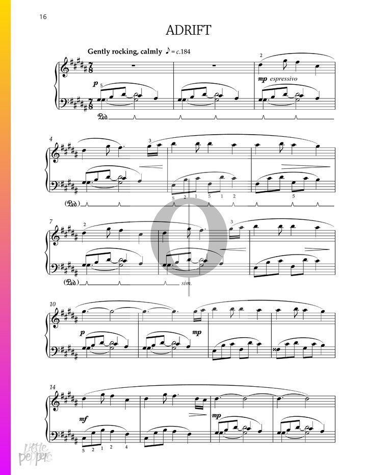Adrift (Elissa Milne) Piano Sheet Music - OKTAV