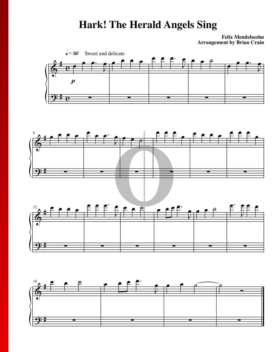 Hark! The Herald Angels Sing (Brian Crain) Piano Sheet Music - OKTAV