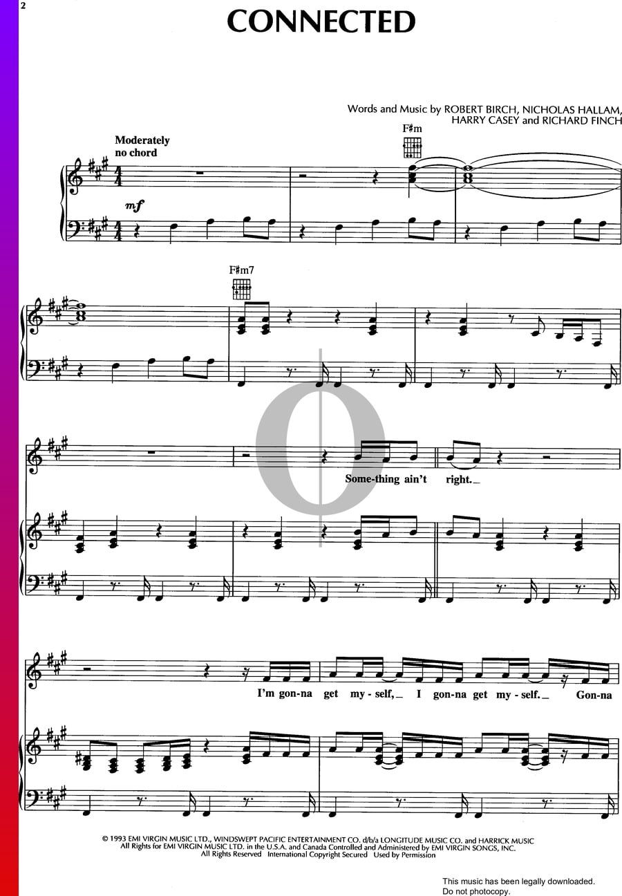 Connected (Stereo MC's) Piano Sheet Music - OKTAV