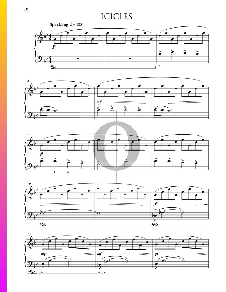 Icicles (Pam Wedgwood) Piano Sheet Music - OKTAV