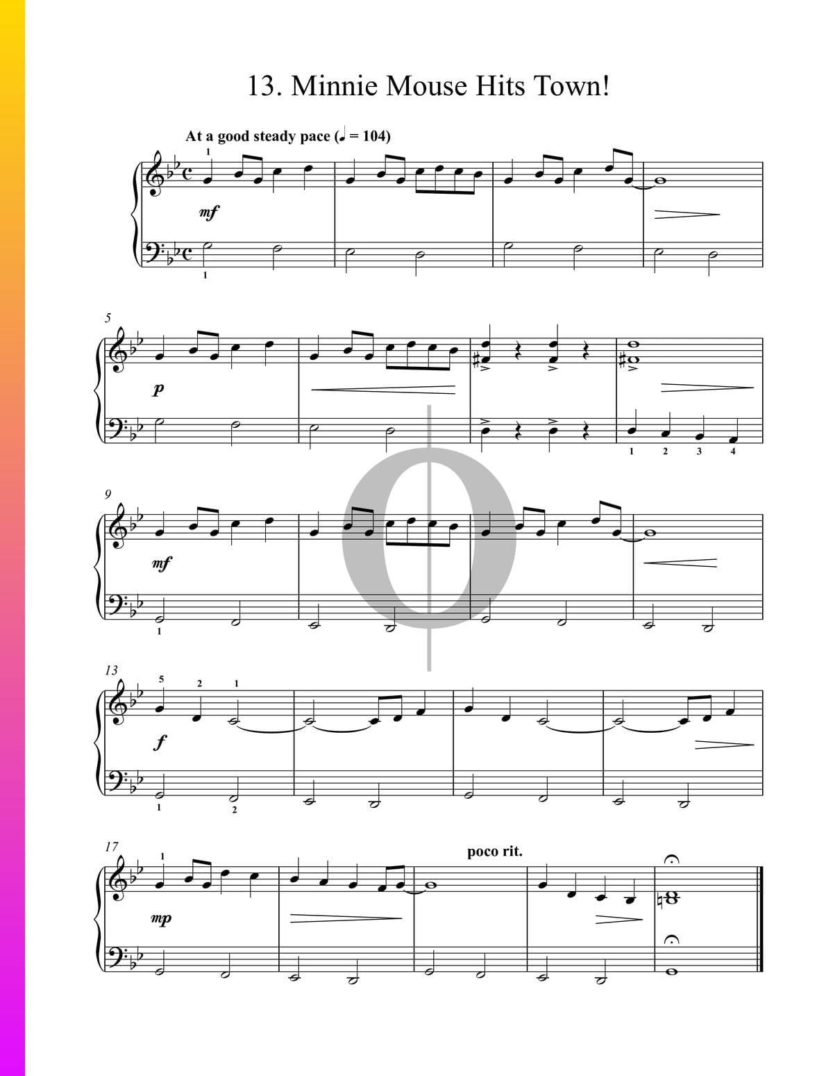 Minnie Mouse Hits Town! (Pam Wedgwood) Piano Sheet Music - OKTAV