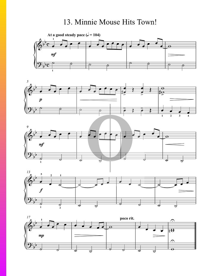 Minnie Mouse Hits Town! » Pam Wedgwood - Partitions de piano - OKTAV